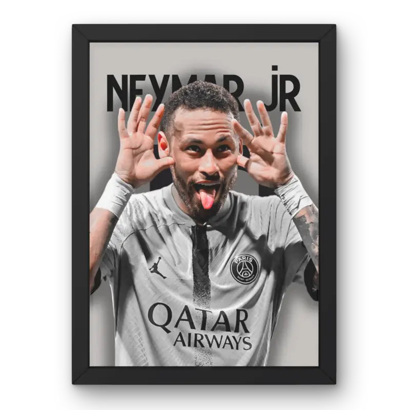 Neymar PSG Frame | Paris Saint-Germain Player Poster – Cadre Perso