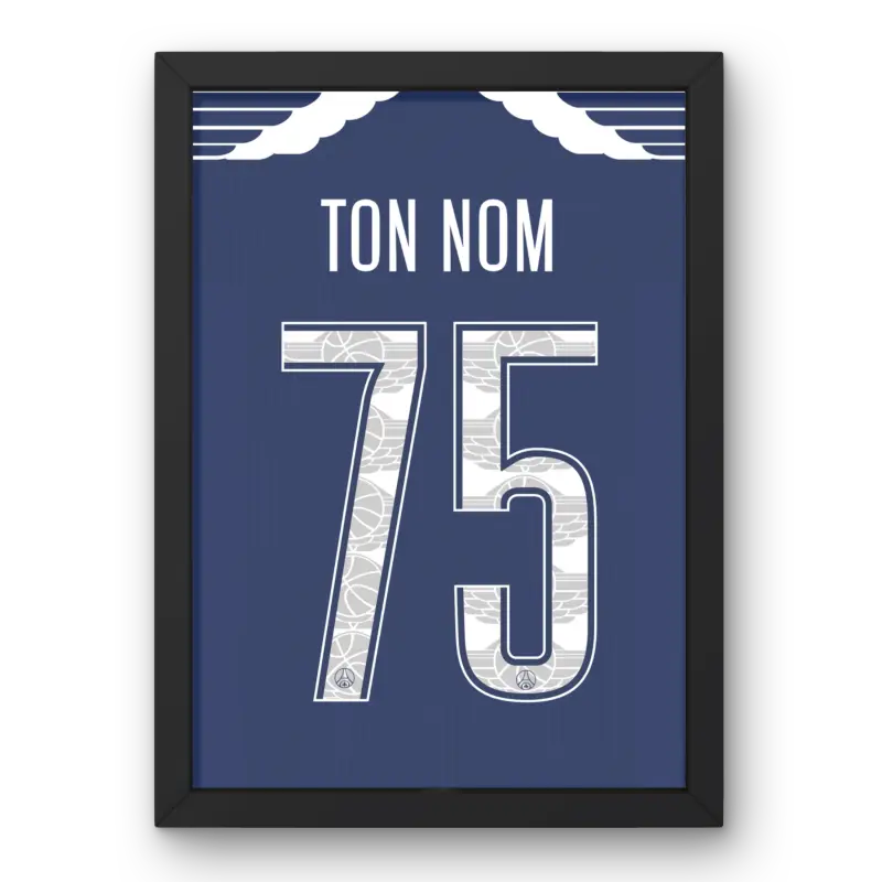 PSG Fourth 2024-2025 Frame | Personalized Football Fan Frame – Cadre Perso