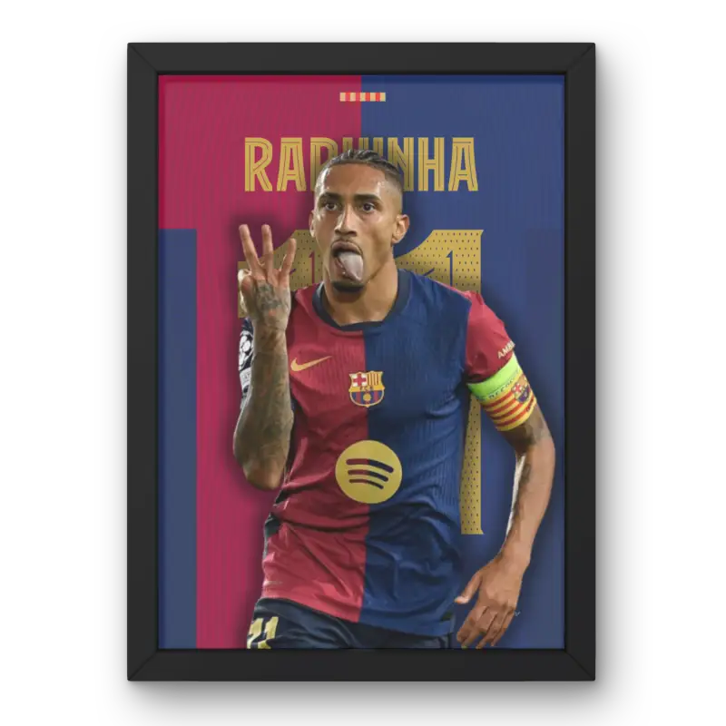 Cadre Foot - Cadre Raphinha - L'Ailier Explosif du FC – Cadre Perso